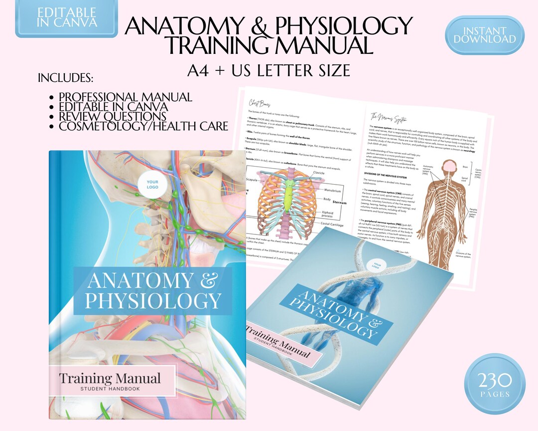 Anatomy and Physiology Training Manual, Editable A&P Course (digital ...