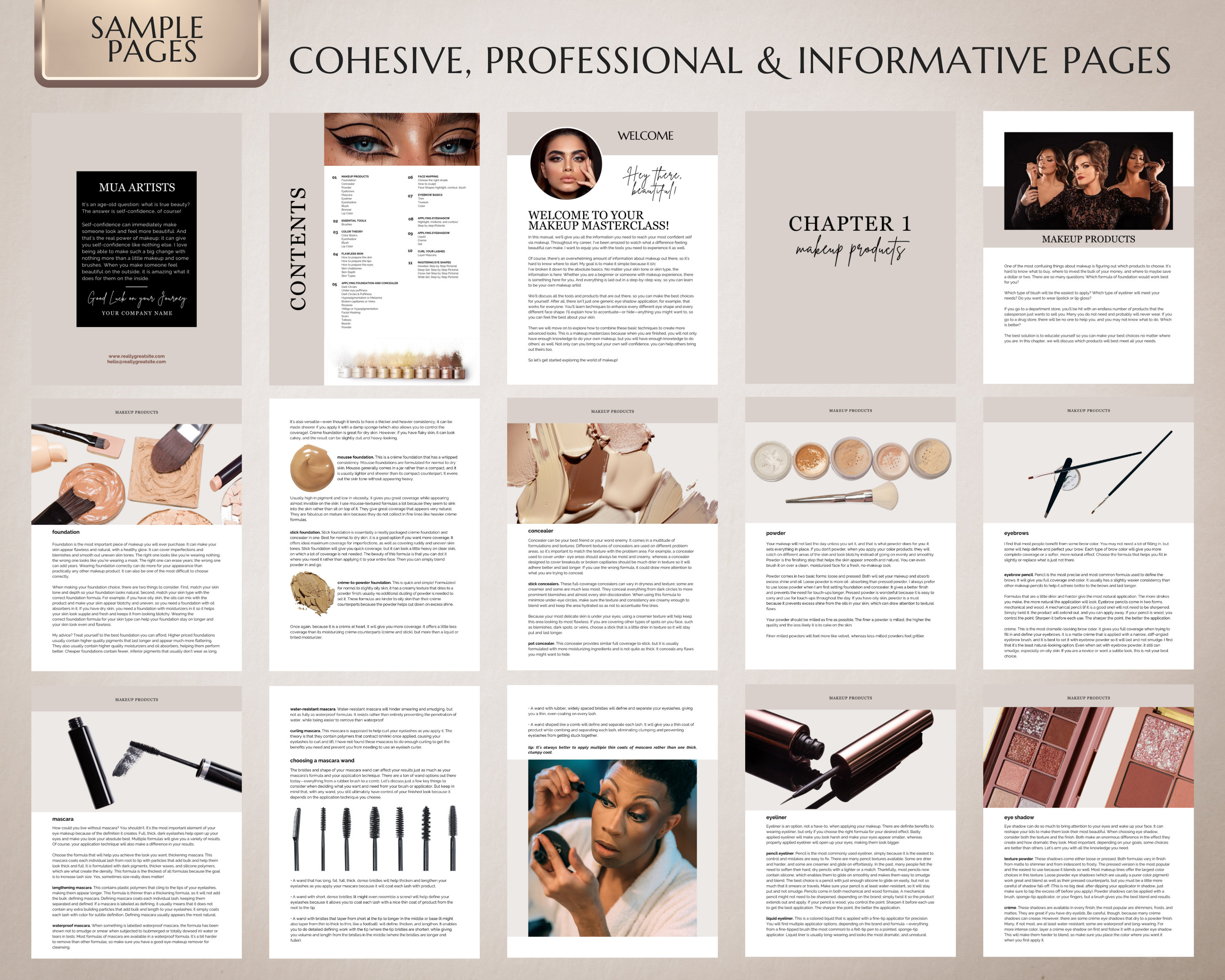 Makeup Tutorial, Digital Makeup Guide, Makeup Lessons, Makeup Workbook ...