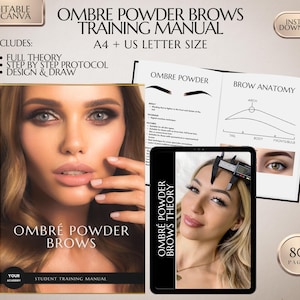 Ombre Powder Brows Training Manual, Color Corrections, Student Training Course, PMU Brows, Ebook ...
