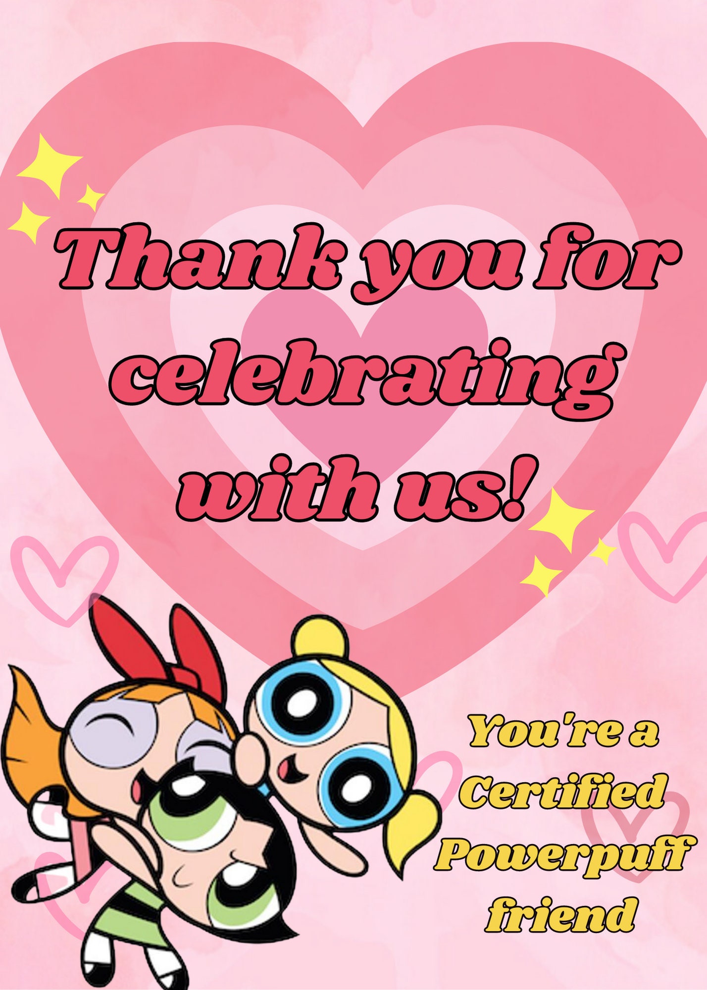 Editable Powerpuff Girls Birthday Celebration Invitation Template ...