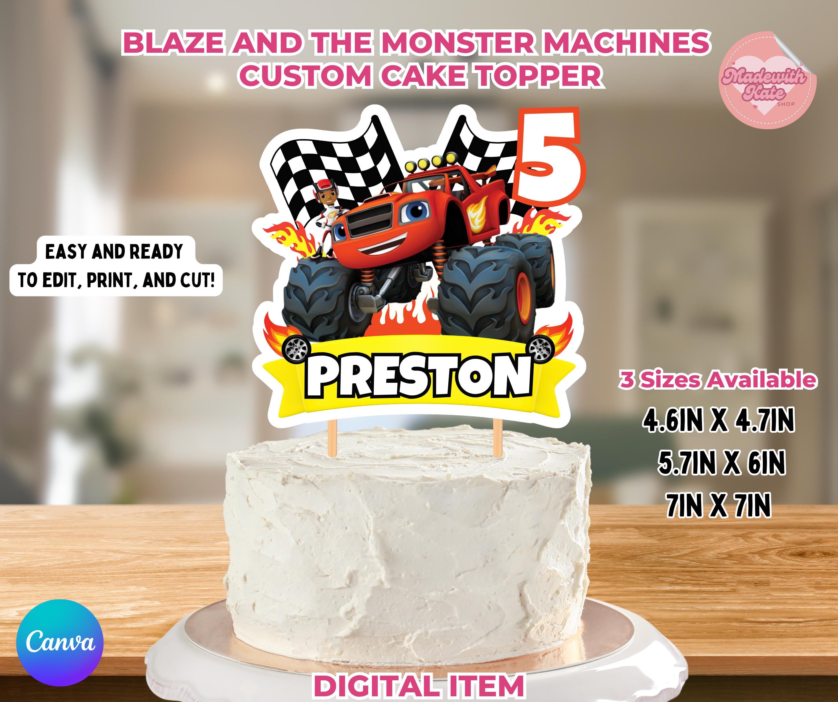 Blaze and Monster Machine Cake Topper, Printable Blaze and Monster ...