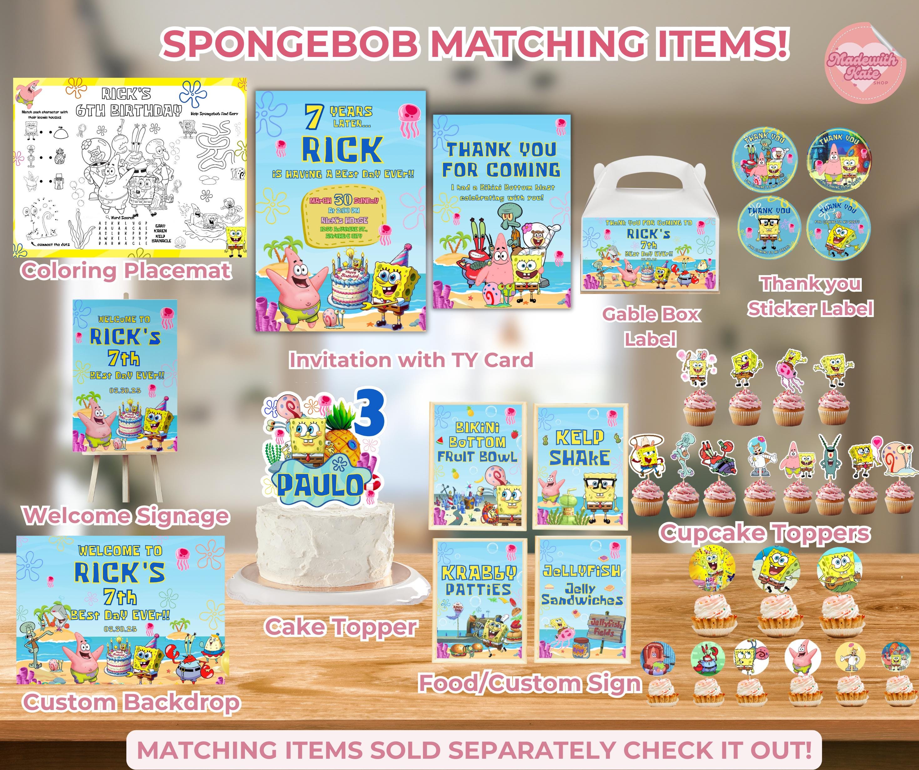 Spongebob Coloring Pages, Spongebob Birthday Party Activity Placemat ...