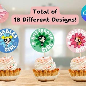Powerpuff Girls Birthday Cake Cupcake Topper, Powerpuff Girls Party ...