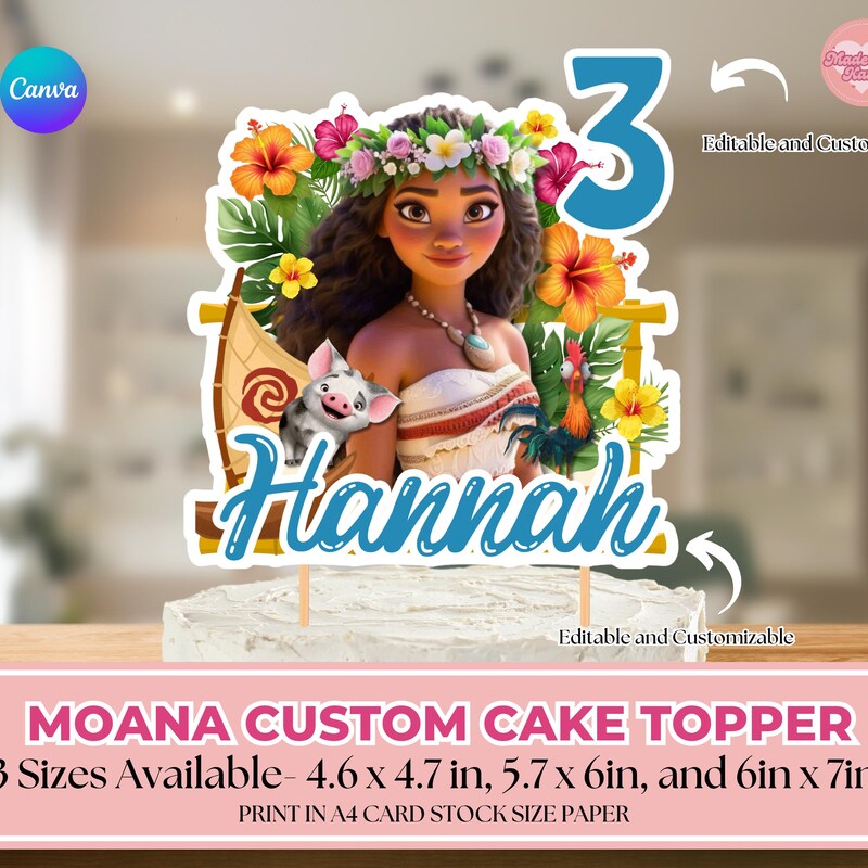 Moana Cake Topper - Etsy