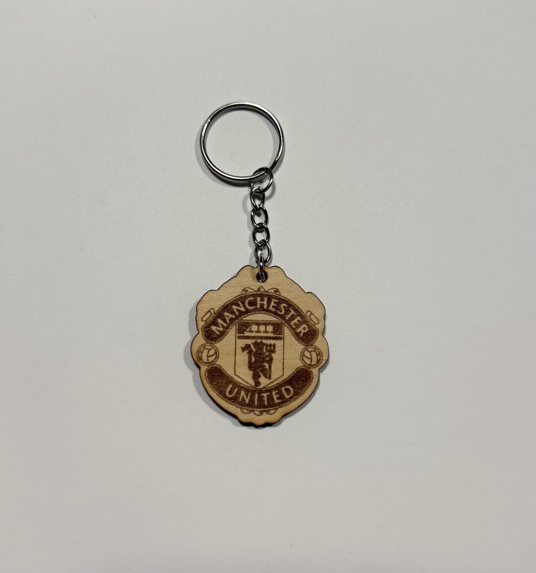 Wooden Manchester United Football Club Keyring, Football Keyring ...