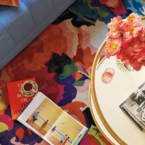 Brilliant Poppies Handmade Rugs Carpets for Bedroom Livingroom Hand ...