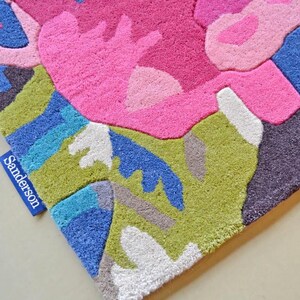 Hand Tufted Rose Floral Rug Hand Made Wool Carpets for Bedroom ...