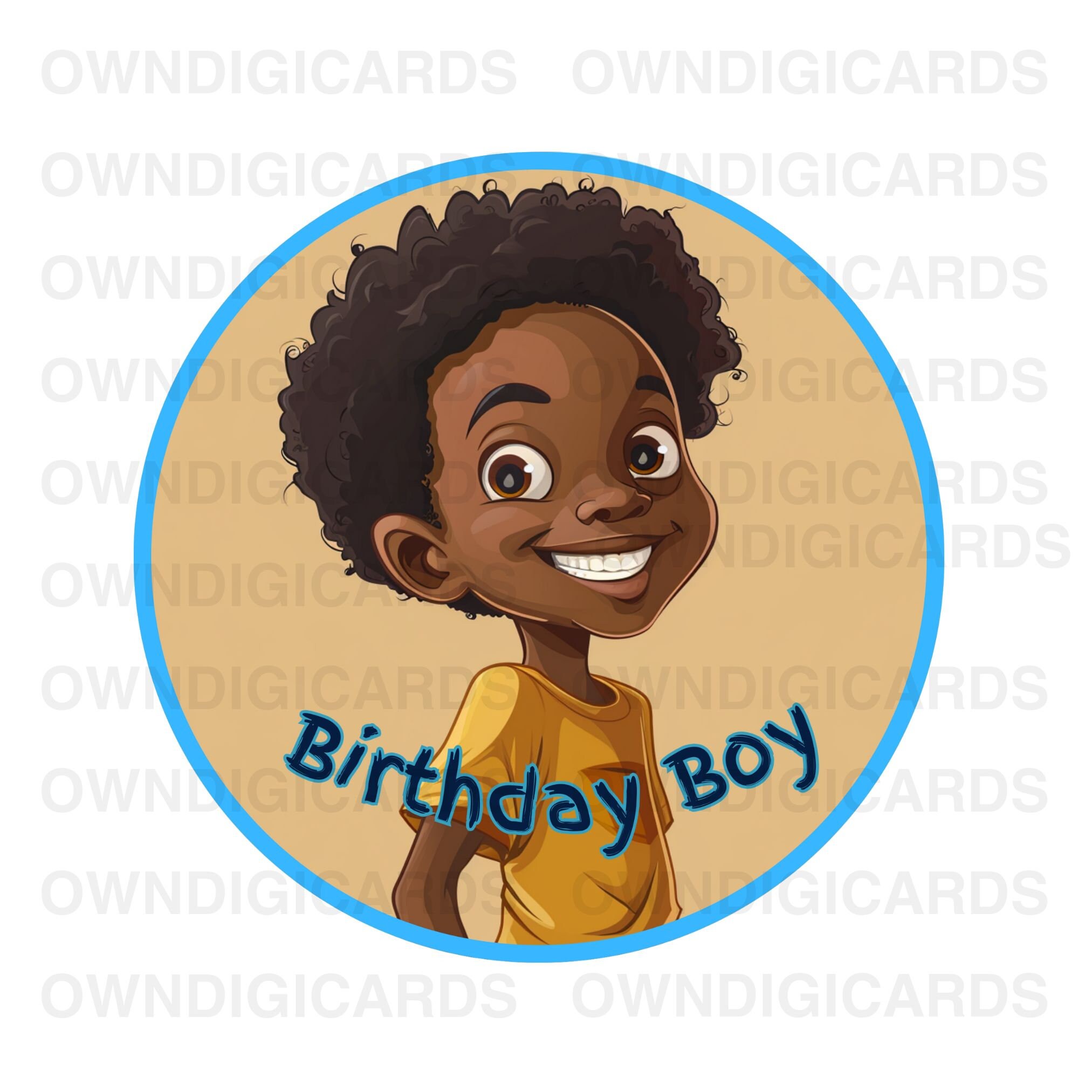 Downloadable PNG Sticker - "happy Birthday" Sticker With Cute Boy ...