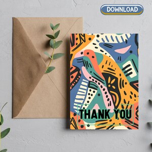 Digital Download Afro Black Art Birthday Card Unique and Celebratory Greeting PDF File 5x7 ...