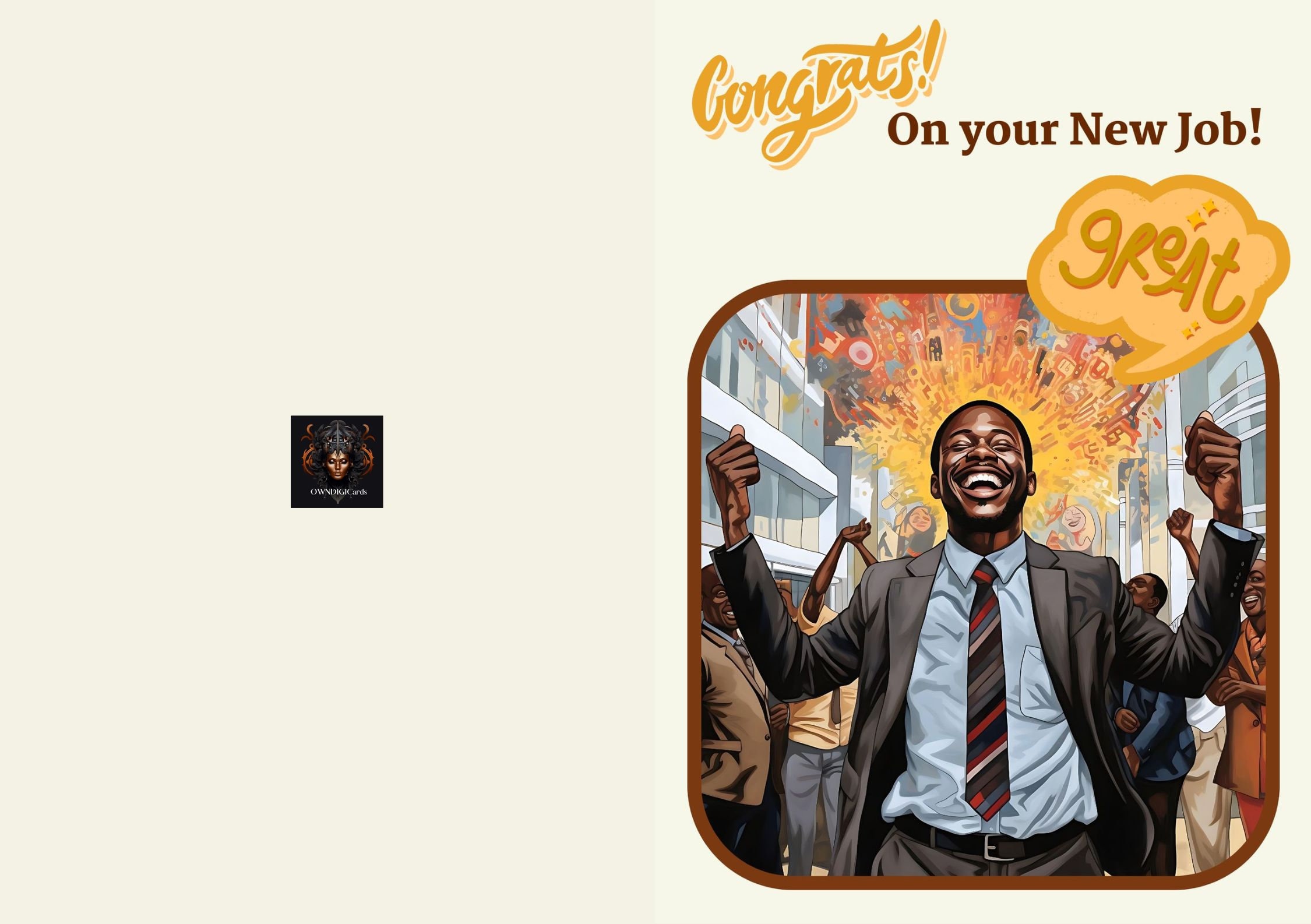 Digital Download Afro Black Art Congrats Unique and Celebratory ...