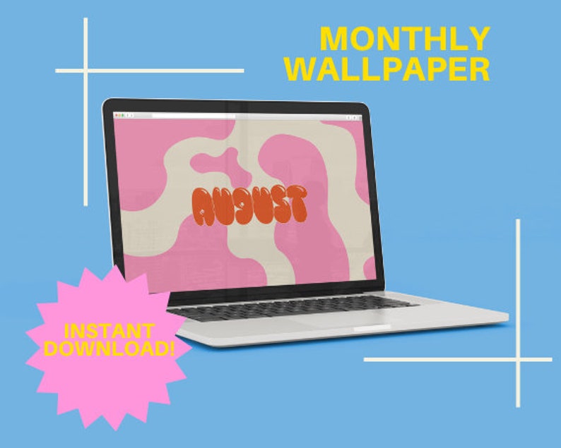 August Pink Desktop Wallpaper / Monthly Wallpaper / Aesthetic Wallpaper ...