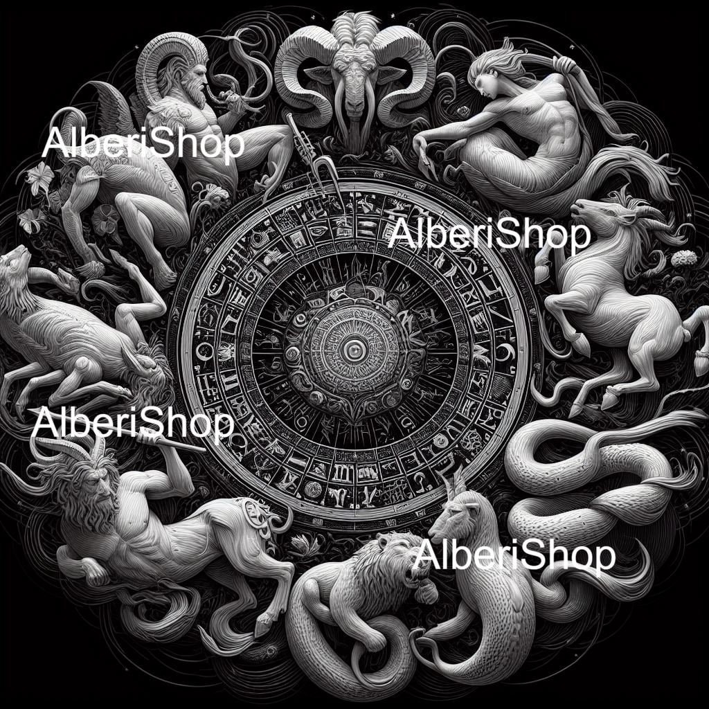 10 Zodiac Bundle Zodiac Sign Laser Engraving PNG File Horoscope Gift ...