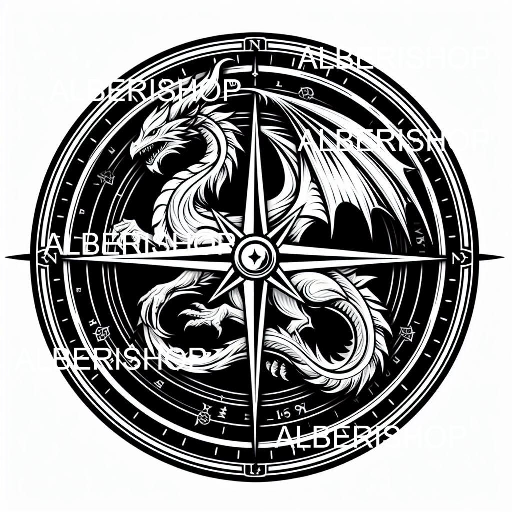 10 Dragon Compass Svg, Dragon Svg, Magic Dragon Svg, Dragon Clipart, Dragon Clipart, Dragons ...