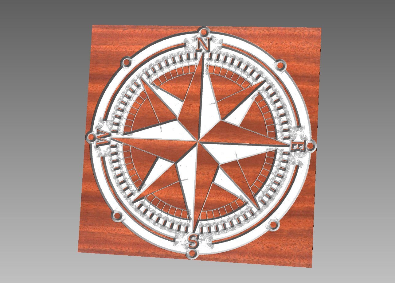 10 SVG Files Compass for Cnc Carving and Laser Compass Bundle, Nautical ...