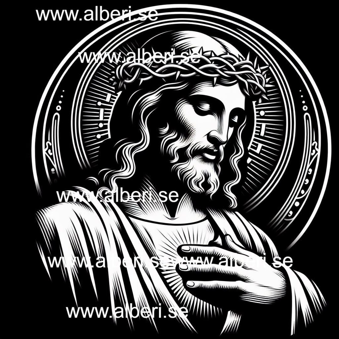 8 Jesus Laser Engrave File, Jesus Face SVG for Engraving, Wall Decor ...