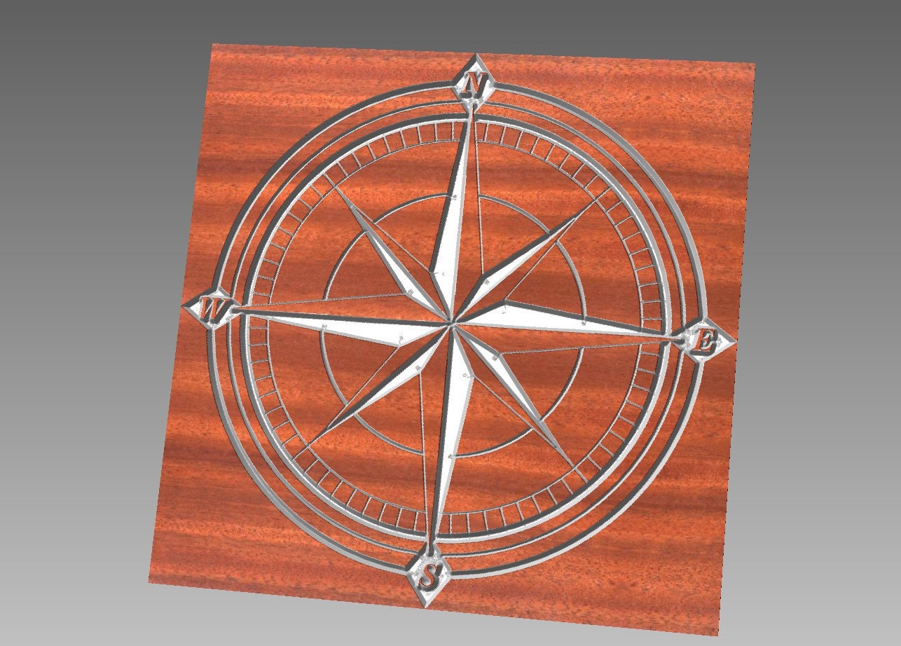 10 SVG Files Compass for Cnc Carving and Laser Compass Bundle, Nautical ...