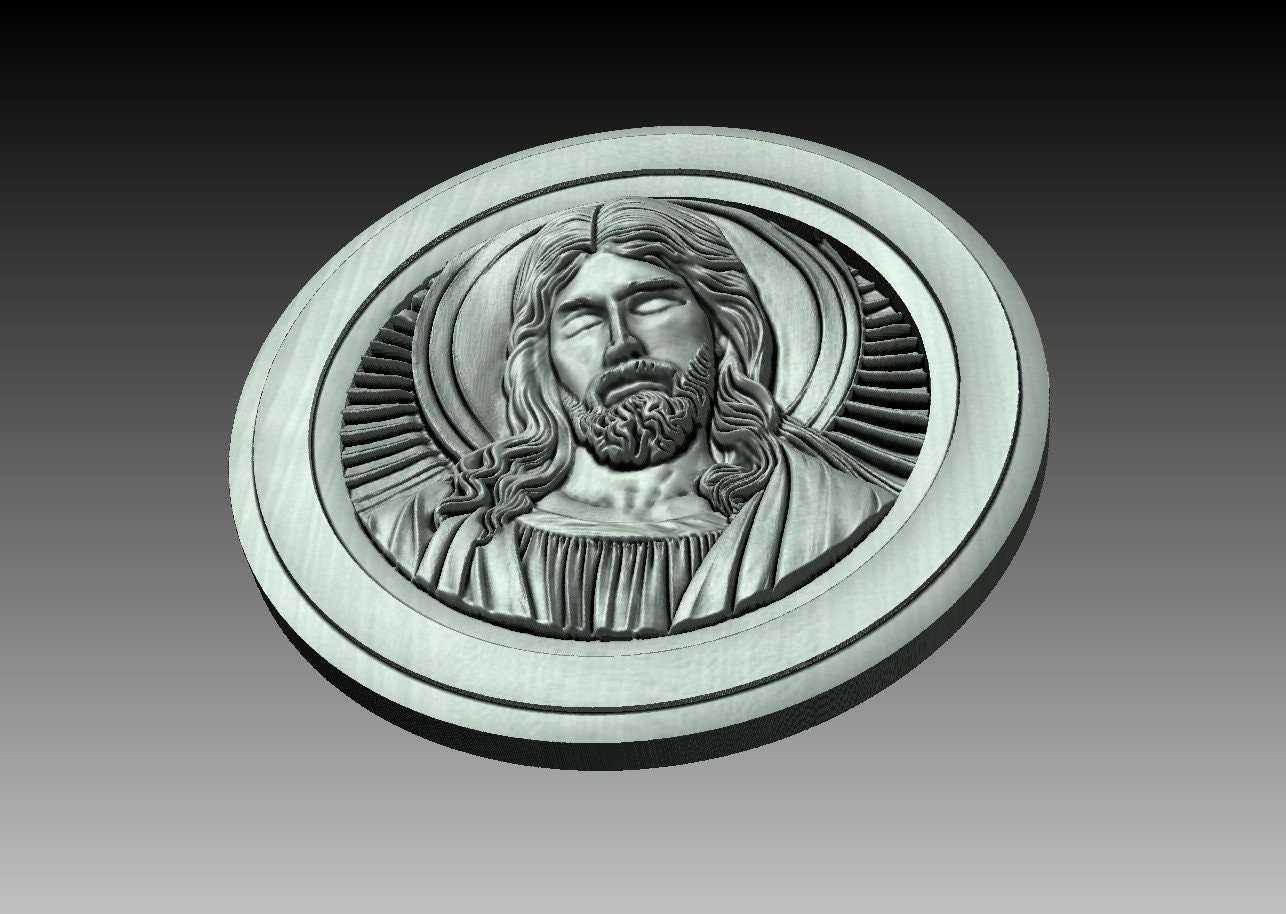 Jesus, 3D STL Model, CNC Router Engraver, Artcam, Aspire, CNC Files ...