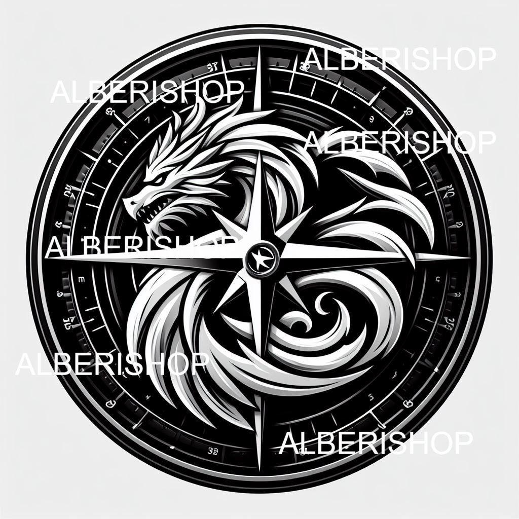 10 Dragon Compass Svg, Dragon Svg, Magic Dragon Svg, Dragon Clipart ...