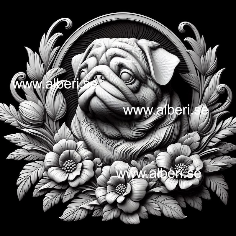 Mops jesus art - Etsy.de