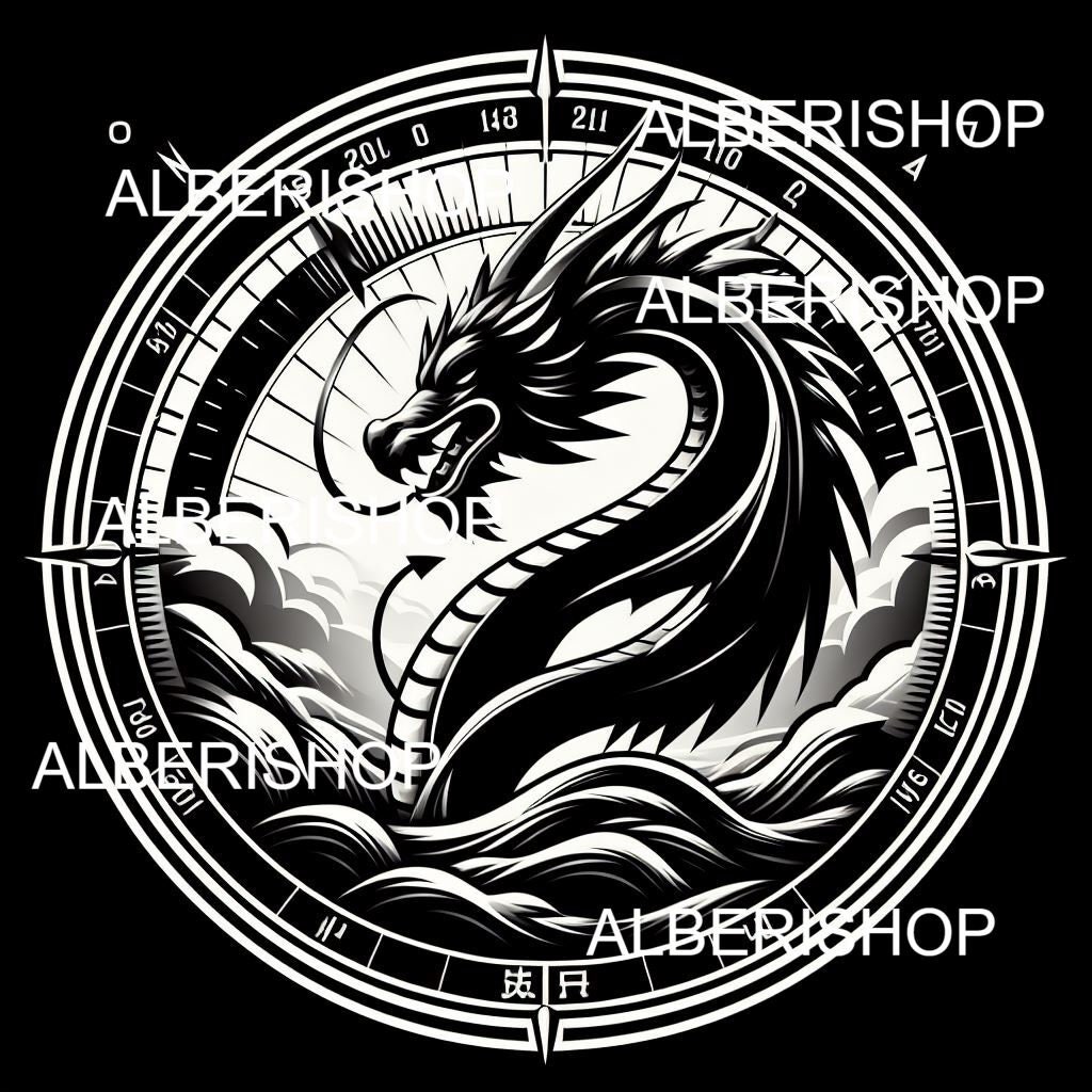 10 Dragon Compass Svg, Dragon Svg, Magic Dragon Svg, Dragon Clipart ...