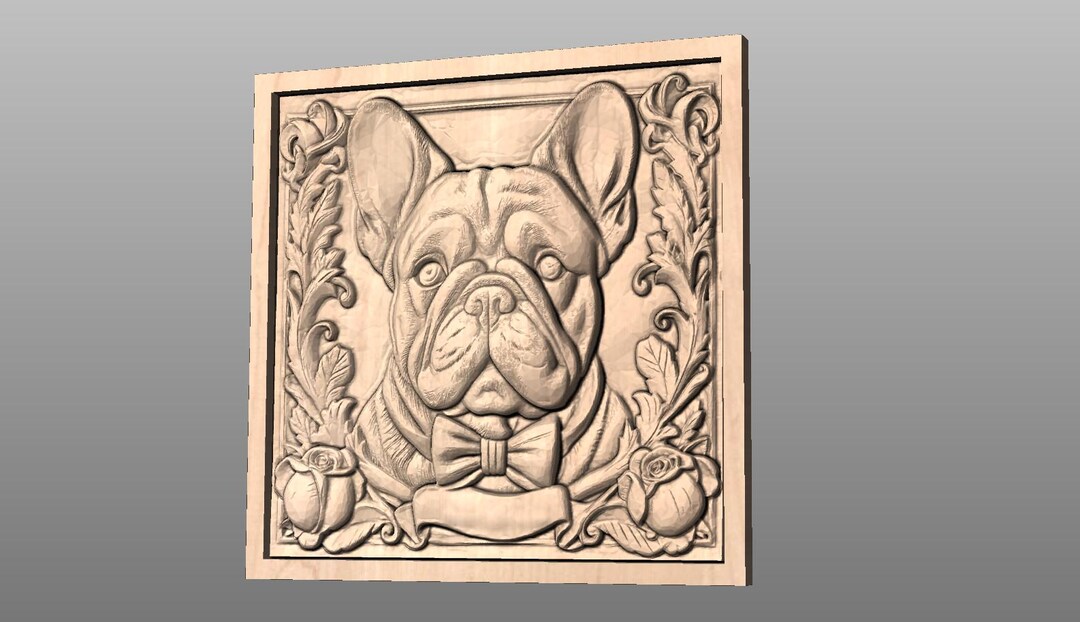 A Pug Dog STL Model Reddy for Cnc Machining. STL. Dog. Pug. 3D Model ...