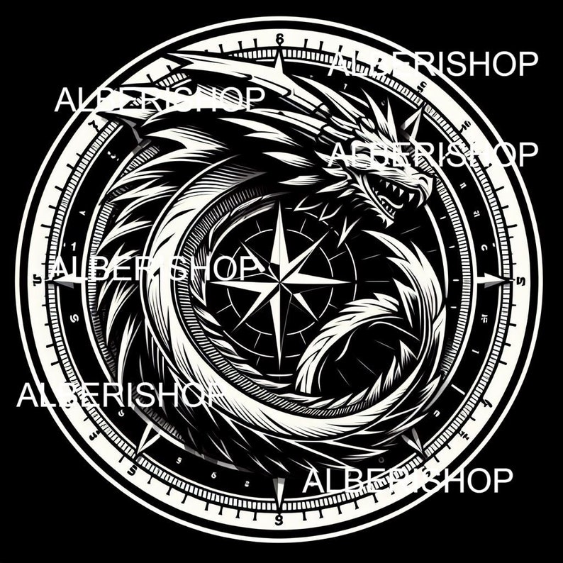10 Dragon Compass Svg, Dragon Svg, Magic Dragon Svg, Dragon Clipart, Dragon Clipart, Dragons ...
