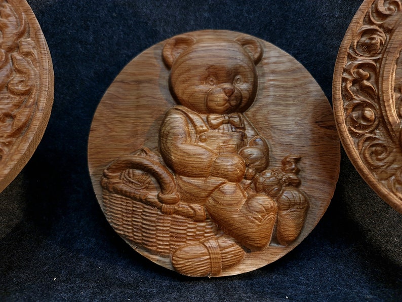 Teddybear. 3 Files for Woodcarving. Cnc Stl File 3d STL Model for CNC ...