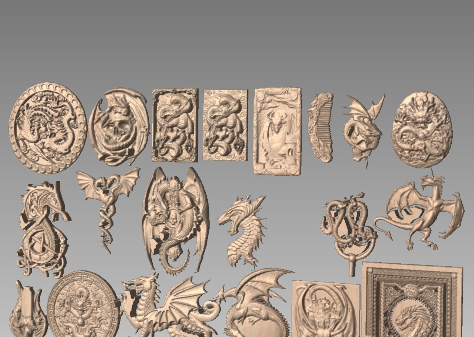29 STL Dragon Files for Cnc Carvin 3D STL Model, Asia, Religion, Decor ...