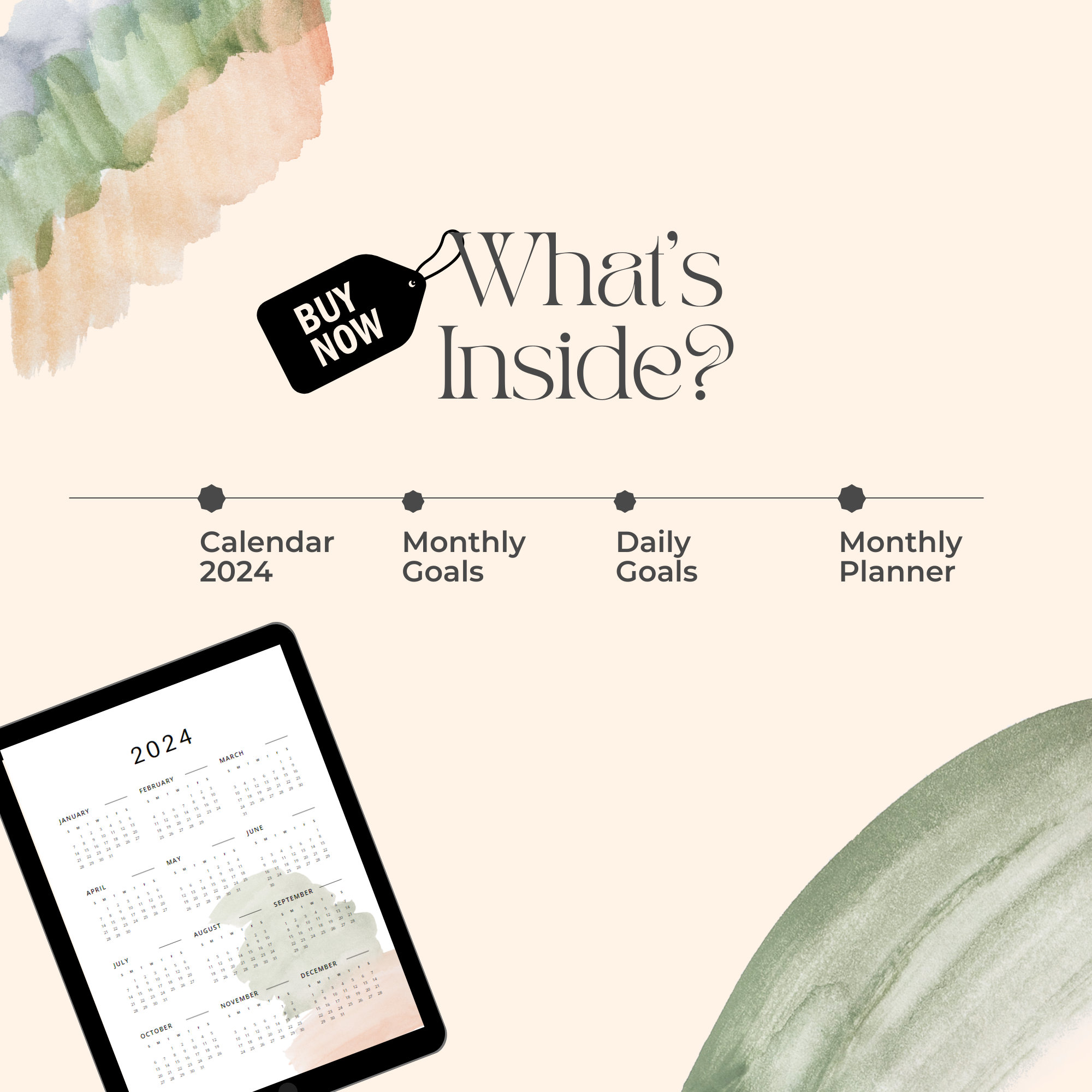 2024 Digital Planner, Portrait Planner, 2024 Planner, 2024 - Etsy