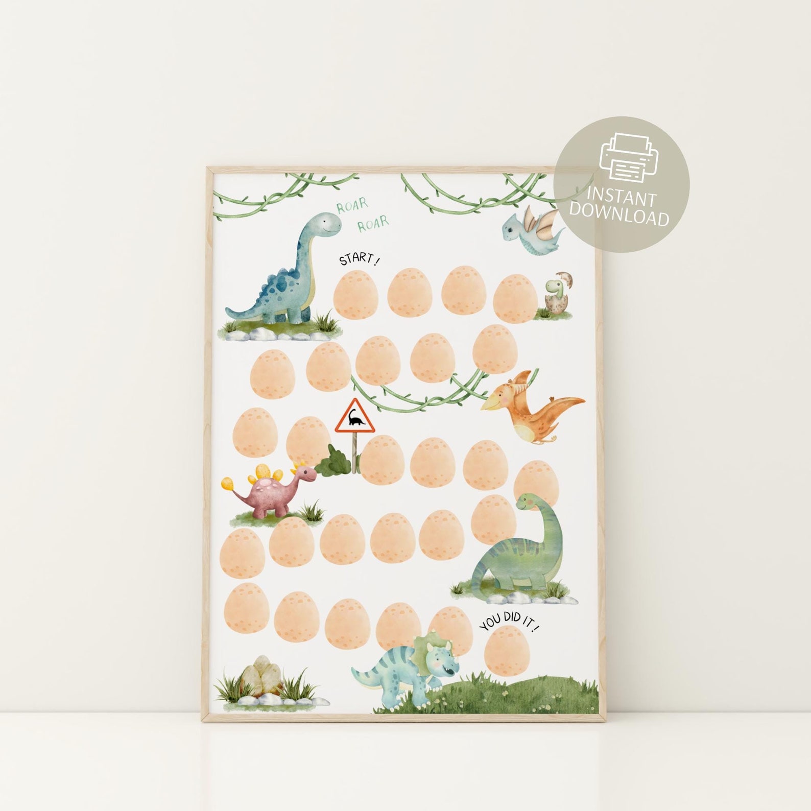 Dinosaur Reward Chart, Printable Behavior Chart, Daily Task Chart ...