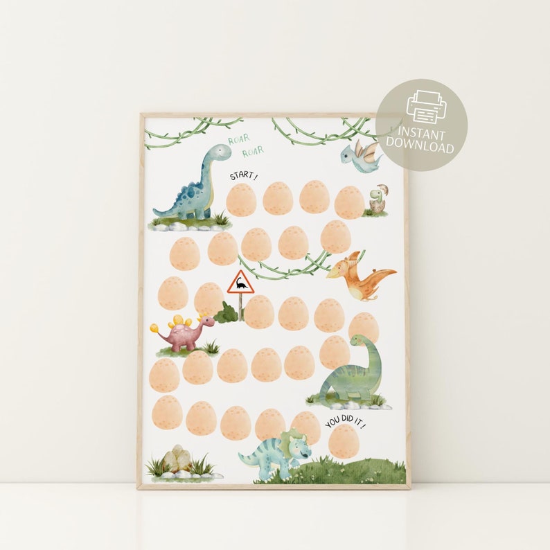 Dinosaur Reward Chart, Printable Behavior Chart, Daily Task Chart ...