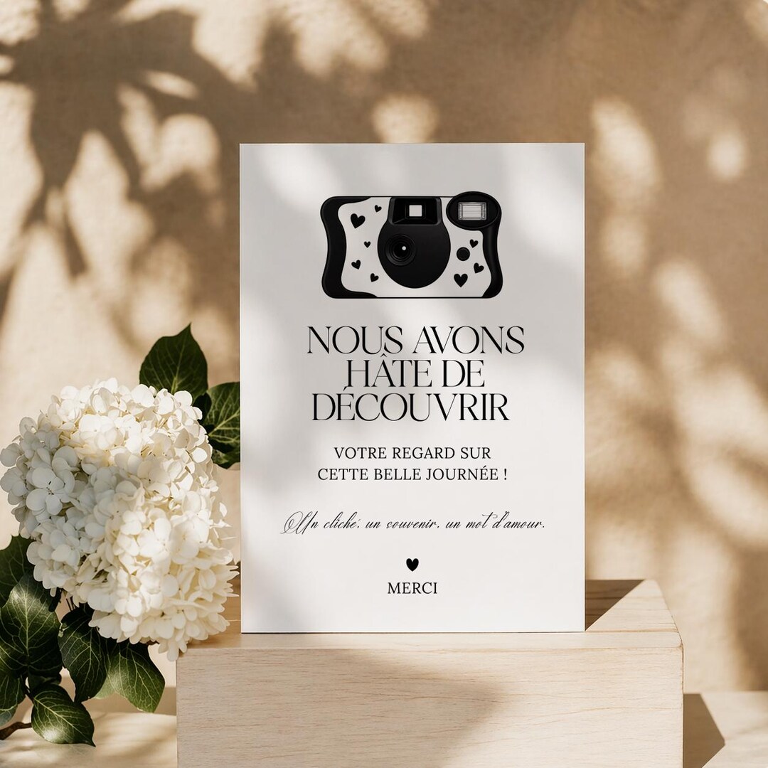 Disposable Camera Wedding Poster, Printable Guest Photo Sign, Wedding ...