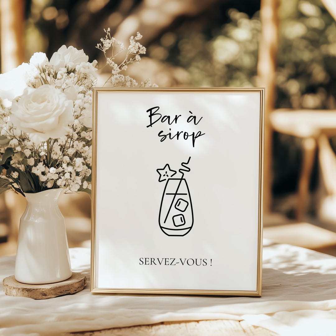 Printable Syrup Bar Poster Printable Wedding and Party Decoration - Etsy