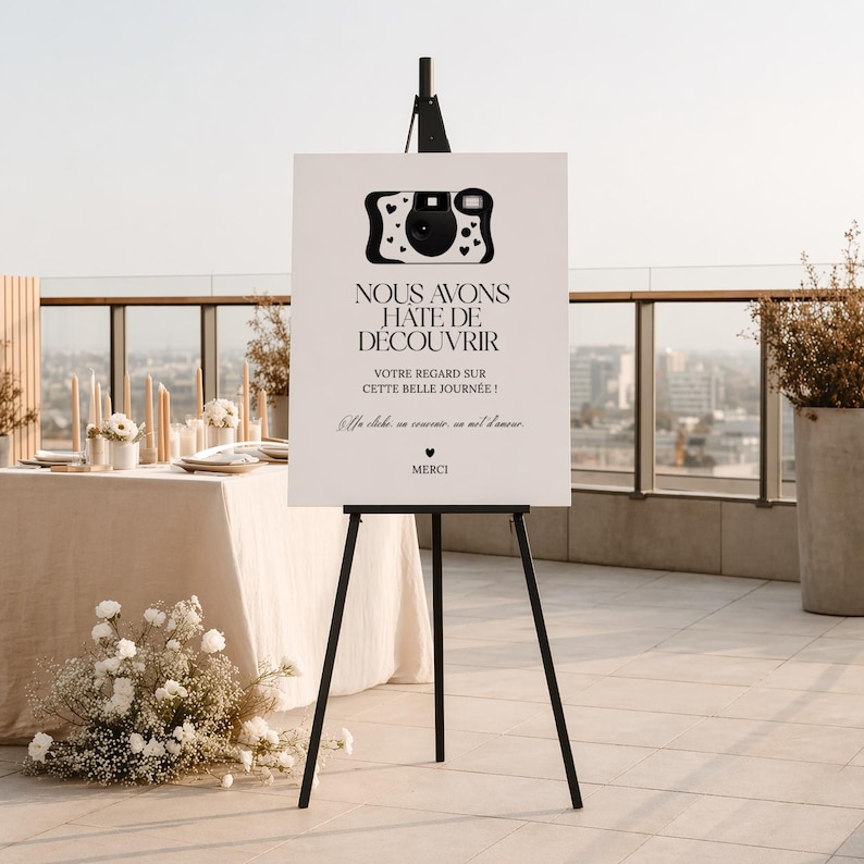Disposable Camera Wedding Poster, Printable Guest Photo Sign, Wedding ...