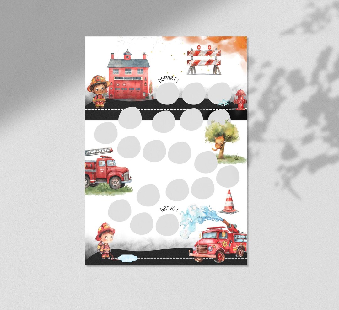 Firefighter Reward Chart, Printable for Kids - French - Etsy UK