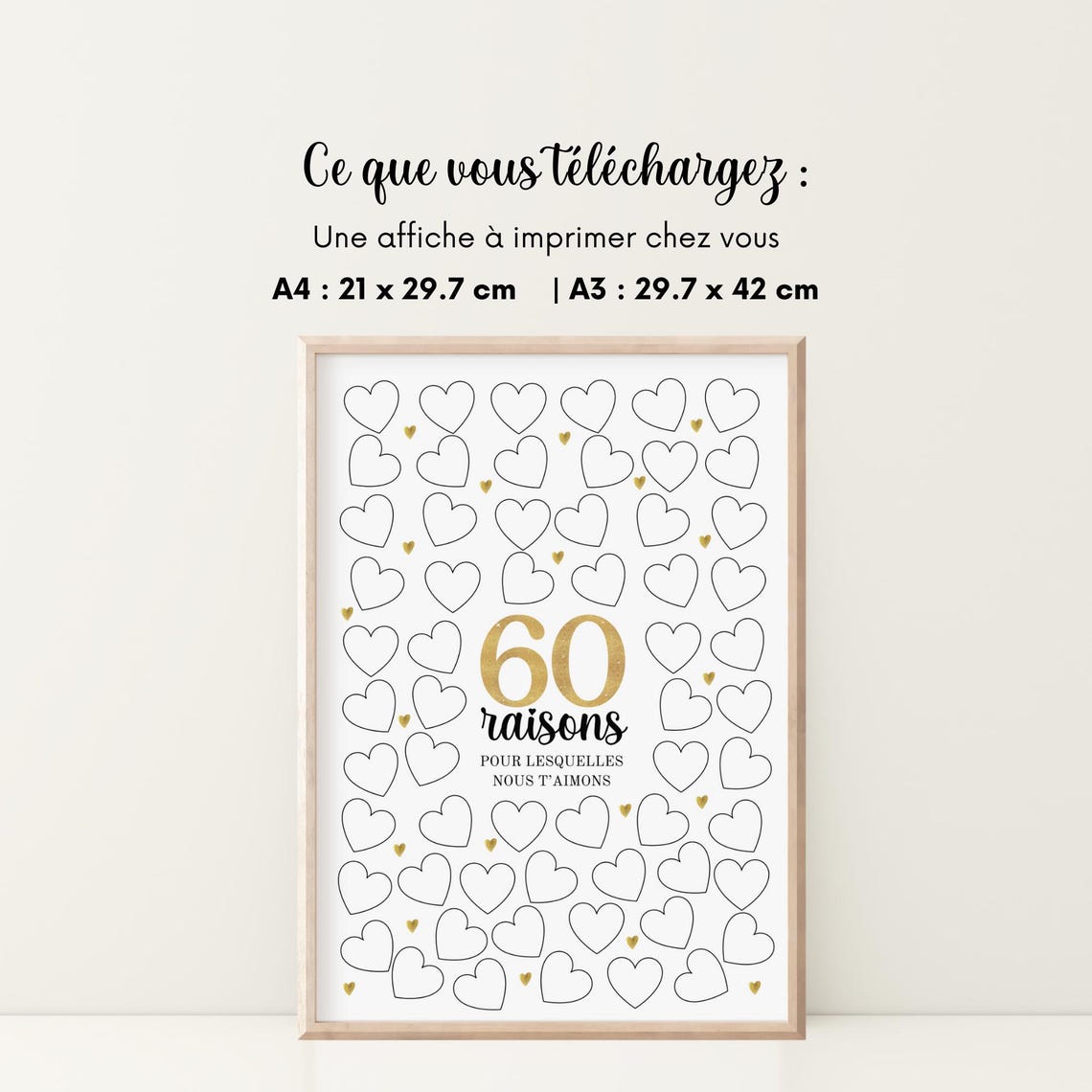 60th Birthday Poster - 60 Reasons Why We Love You - Printable Party ...