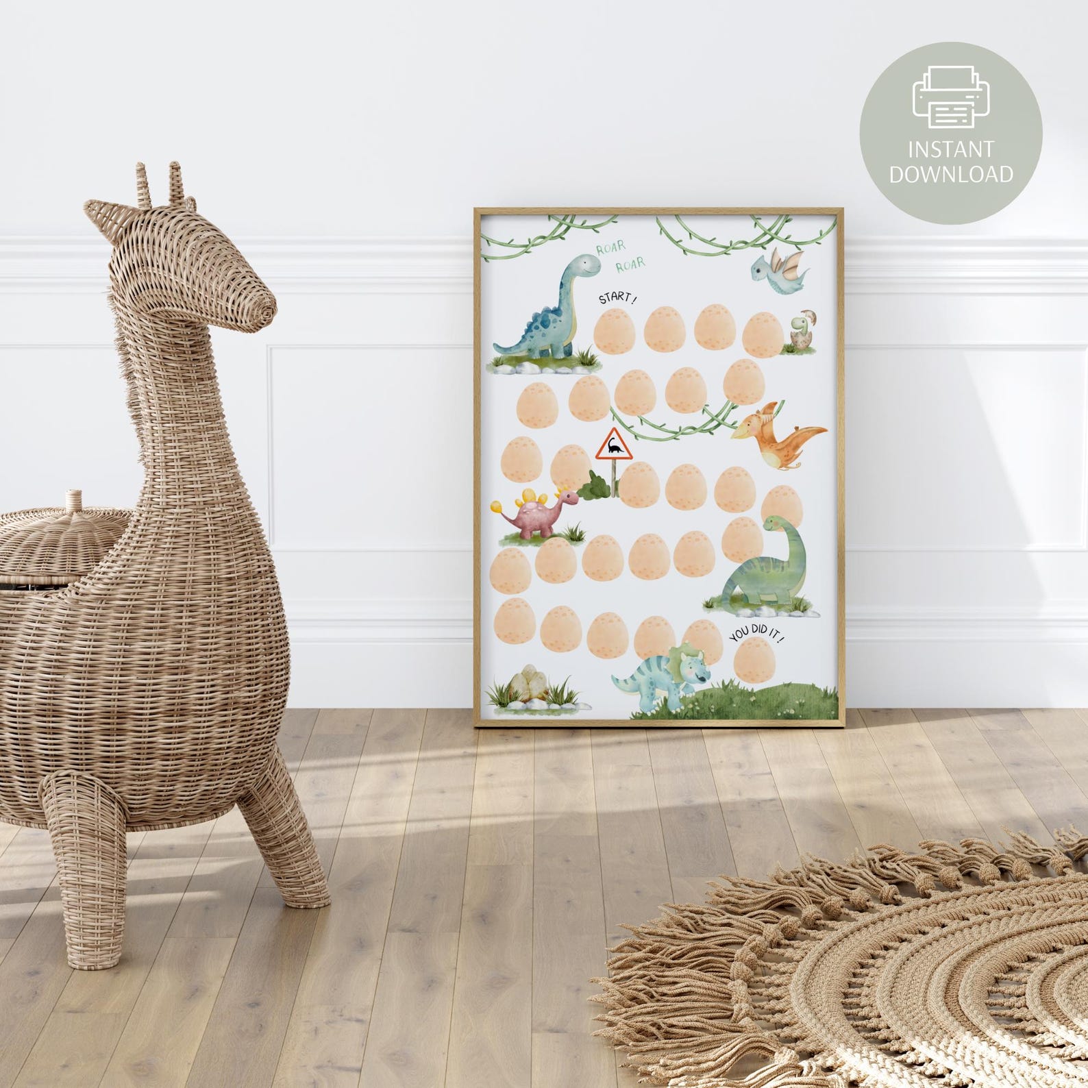 Dinosaur Reward Chart, Printable Behavior Chart, Daily Task Chart ...