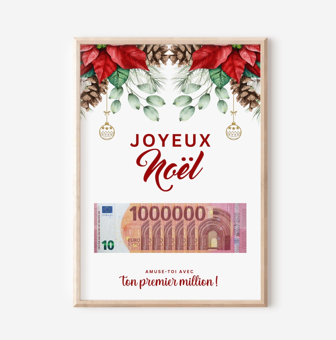 Geldgeschenk zu Weihnachten, Viel Spaß mit der ersten Million Frohe ...