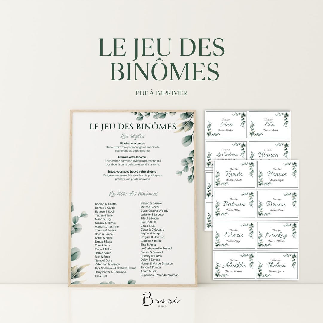 Wedding Matching Game - Printable - Wedding Guest Entertainment - Hen ...