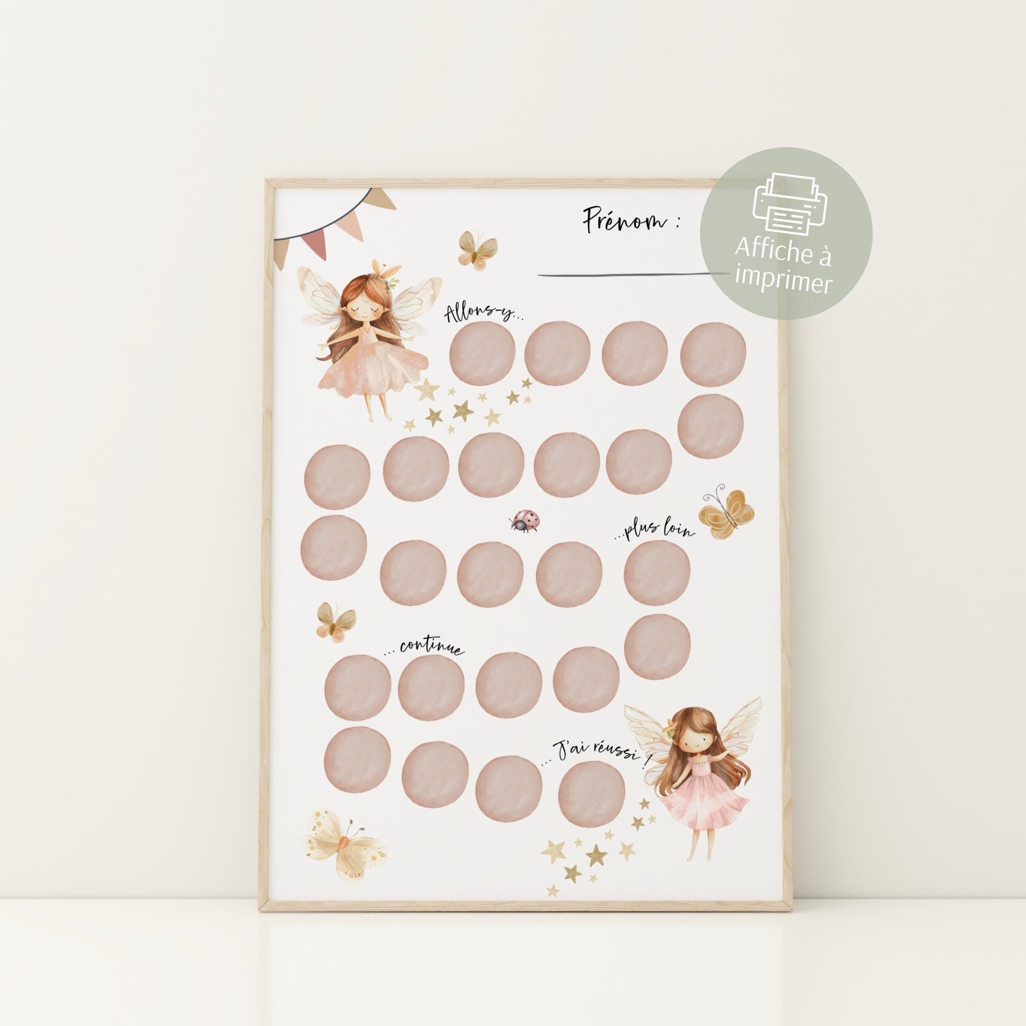 Reward Chart for Kids, Little Fairy French Learning Chart, Printable ...