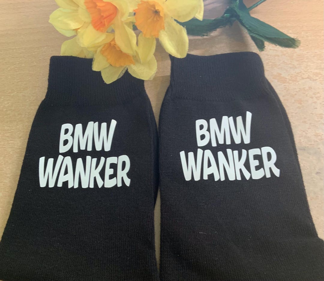 Funny Bmw Socks ,choose Your Own Font Colour - Etsy