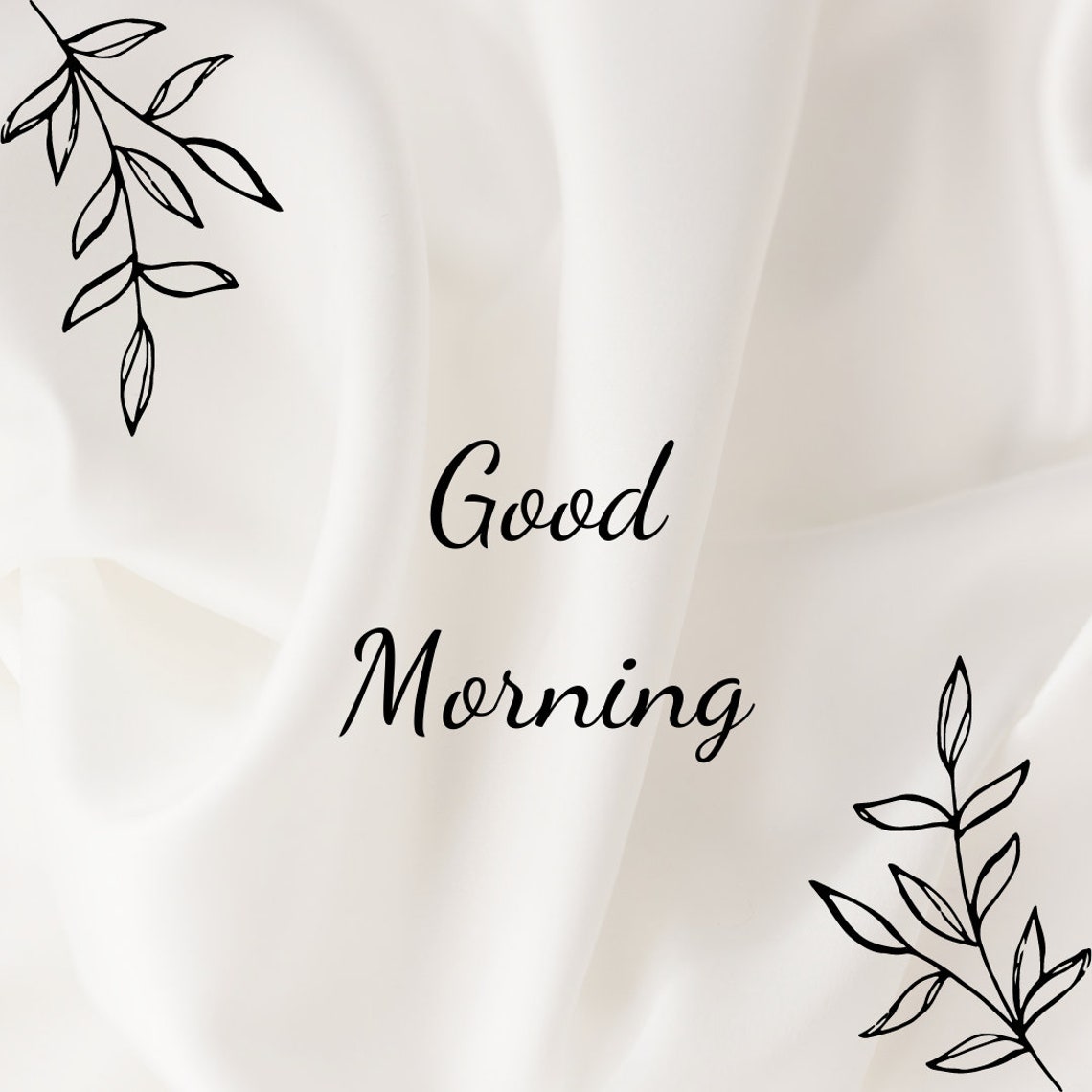 White Minimalist Good Morning Message Instant Download PNG - Etsy