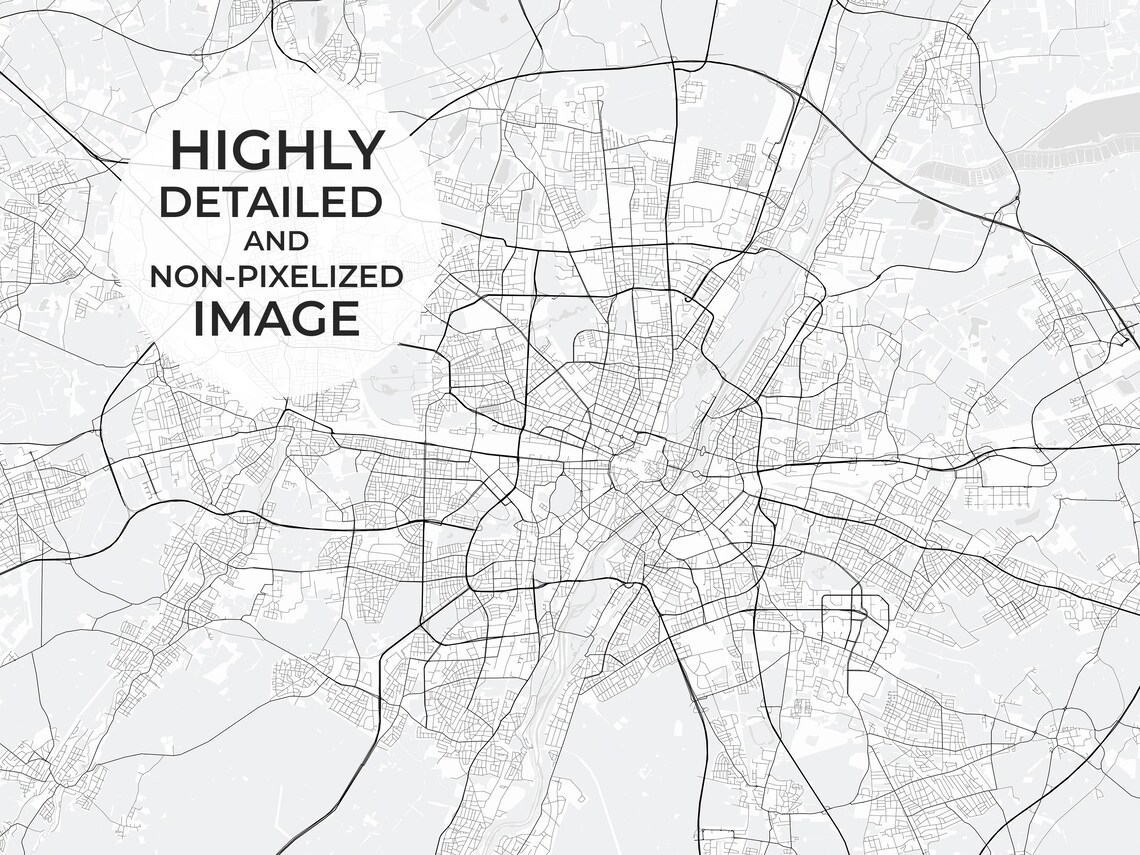 Munich Map Print Munich Map Poster Munich City Germany - Etsy