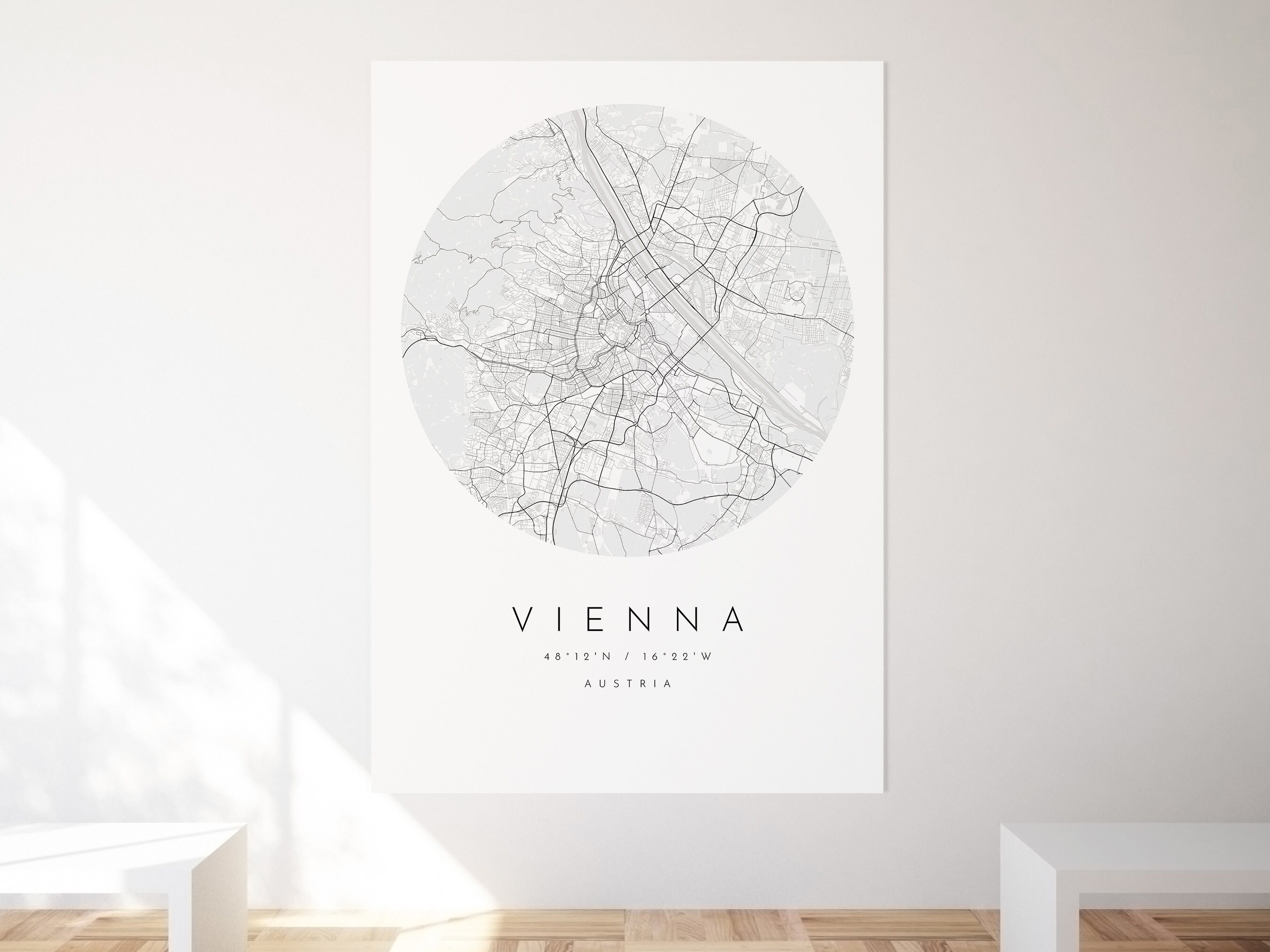 Vienna Map Print Vienna Map Poster Vienna City Austria - Etsy