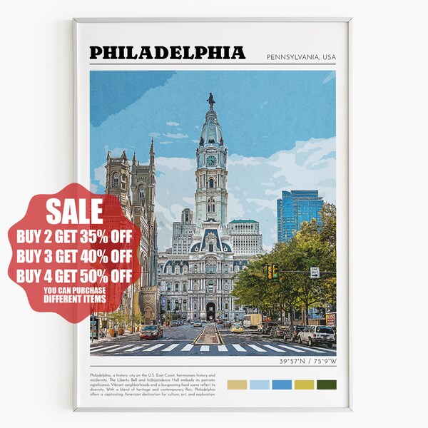 Philadelphia Poster - Etsy