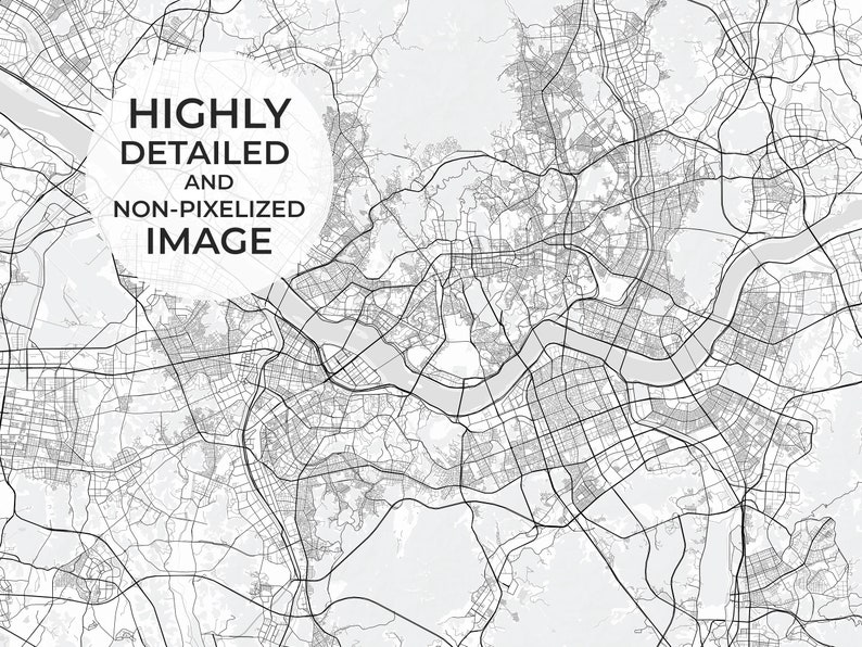 Seoul Map Print Seoul Map Poster Seoul City South Korea - Etsy