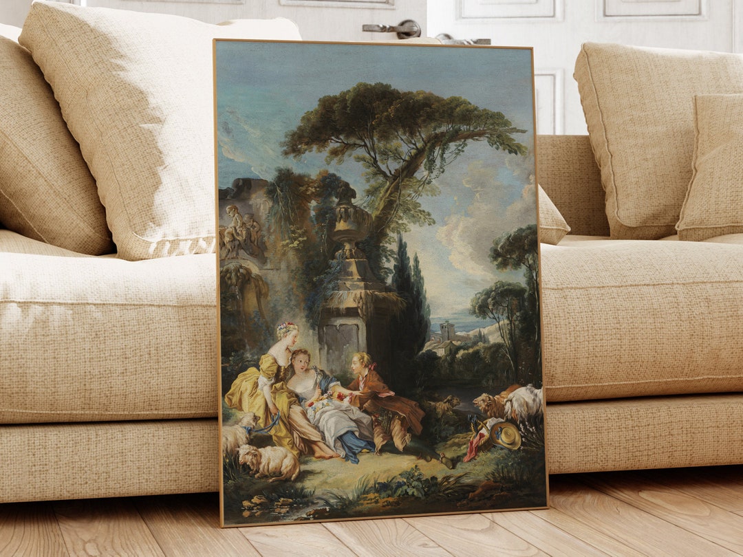 Pastoral Scene by François Boucher, Famous Painting, Classic Painting ...