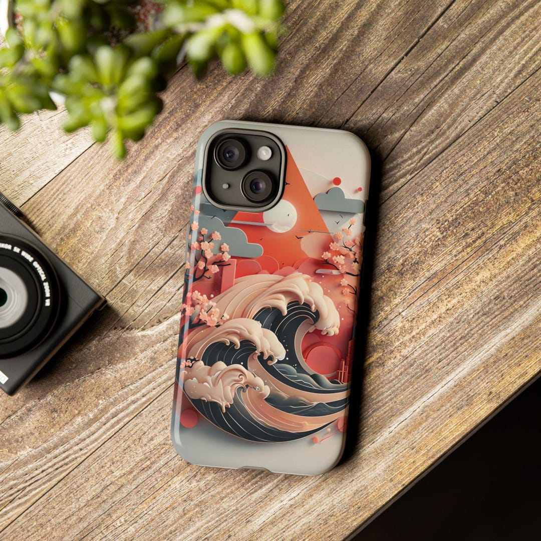 Tough Cases, Japandi Style Japanese iPhone Case, Minimalist Phone Cover ...