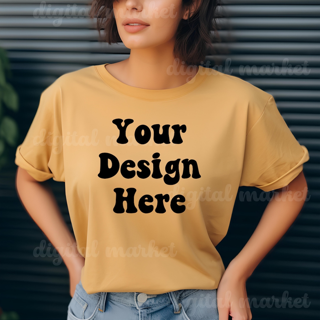 Citrus Comfort Colors 1717 Mockup, Oversized Shirt Mockup, Citrus ...