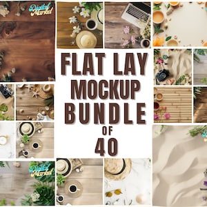 Cozy Boho Flat Lay Mockup Bundle, Lifestyle Mockup for Print-on-demand ...